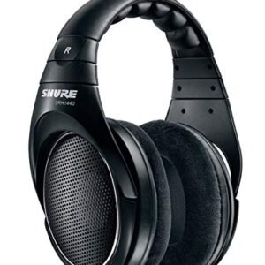 Shure SRH1440 Professional Open Back Headphones - 40mm Neodymium Drivers, Full-Range Audio with Detailed Highs and Rich Bass for Mastering and Critical Listening, Circumaural Design for Natural Sound