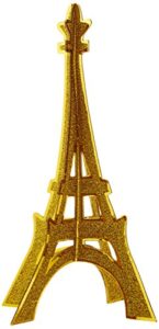 glittered 3-d eiffel tower centerpiece party accessory (1 count) (1/pkg)