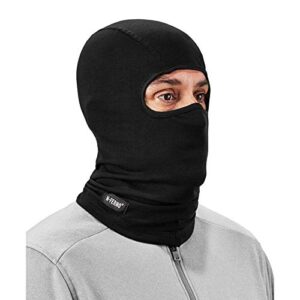 ergodyne - 16824 natural wool balaclava ski mask, winter face mask, moisture wicking, n-ferno 6824 black