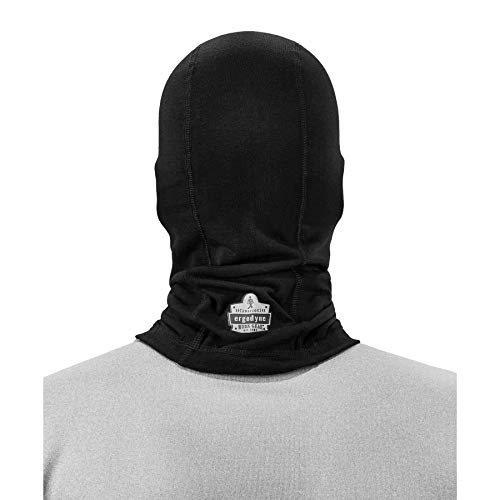 Ergodyne - 16824 Natural Wool Balaclava Ski Mask, Winter Face Mask, Moisture Wicking, N-Ferno 6824 Black