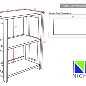 Regency Flip Flop Bookcase, 28 x 22-inches, Medium Oak