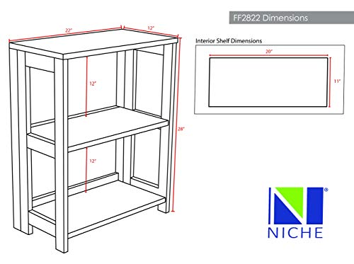 Regency Flip Flop Bookcase, 28 x 22-inches, Medium Oak