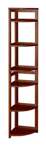 regency flip flop 67-inch high corner folding bookcase- cherry