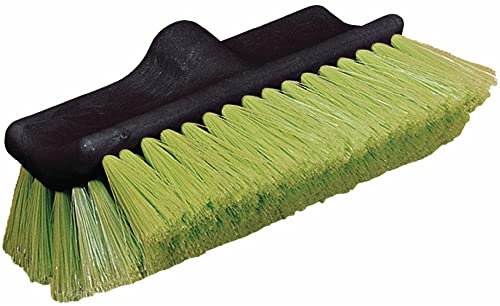 SPARTA 36129775 Flo-Thru Dual Surface Wash Brush Nylex Bristles, 2-3/8" Bristle Trim, 10" Length x 4" Width, Green