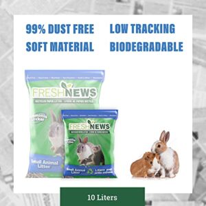 Fresh News Recycled Paper Small Animal Litter Bedding, 10 Liters