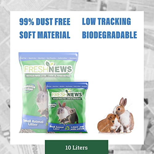 Fresh News Recycled Paper Small Animal Litter Bedding, 10 Liters