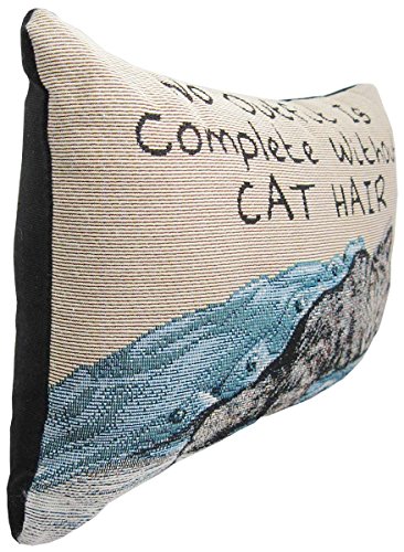 Manual 12.5 x 8.5-Inch Decorative Throw Pillow, Without Cat Hair