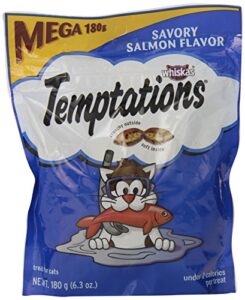 whiskas temptations cat treats-savory salmon flavor(6.3 oz)