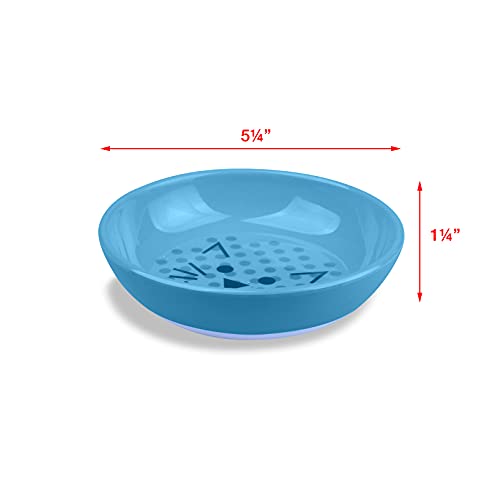 Van Ness Pets EcoWare Whisker-Friendly Cat Bowl, Wide Dish Cat Dish, 8 OZ, Blue