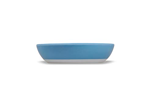 Van Ness Pets EcoWare Whisker-Friendly Cat Bowl, Wide Dish Cat Dish, 8 OZ, Blue