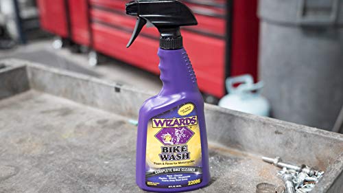 Wizards Bike Wash - Cleaner For Motorcycle Washing Kit- Quick Detailer for Bike Kit with Bug Remover - For Your Motorcycle Accessories and Detail Kit - 22 oz