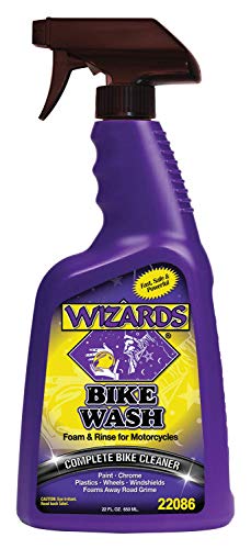 Wizards Bike Wash - Cleaner For Motorcycle Washing Kit- Quick Detailer for Bike Kit with Bug Remover - For Your Motorcycle Accessories and Detail Kit - 22 oz