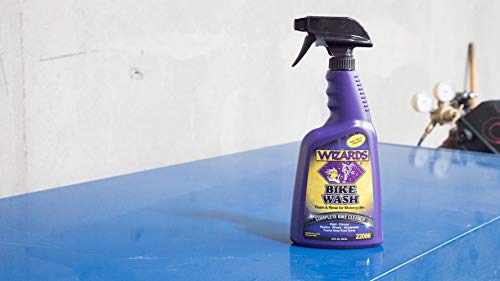 Wizards Bike Wash - Cleaner For Motorcycle Washing Kit- Quick Detailer for Bike Kit with Bug Remover - For Your Motorcycle Accessories and Detail Kit - 22 oz