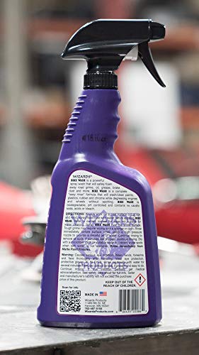 Wizards Bike Wash - Cleaner For Motorcycle Washing Kit- Quick Detailer for Bike Kit with Bug Remover - For Your Motorcycle Accessories and Detail Kit - 22 oz