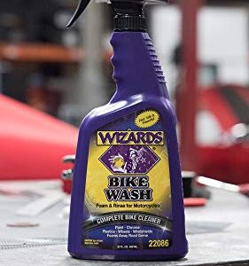 Wizards Bike Wash - Cleaner For Motorcycle Washing Kit- Quick Detailer for Bike Kit with Bug Remover - For Your Motorcycle Accessories and Detail Kit - 22 oz