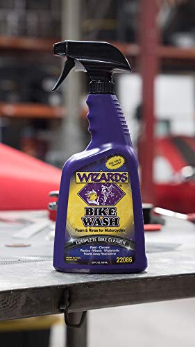 Wizards Bike Wash - Cleaner For Motorcycle Washing Kit- Quick Detailer for Bike Kit with Bug Remover - For Your Motorcycle Accessories and Detail Kit - 22 oz