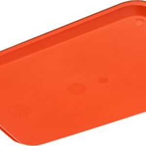 Carlisle FoodService Products CT121624 Cafe Standard Plastic Cafeteria/Fast Food Tray, NSF Certified, BPA Free, 16" Length x 12" Width, Orange (Pack of 24)