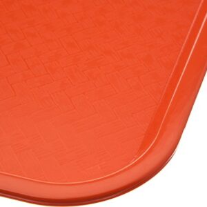 Carlisle FoodService Products CT121624 Cafe Standard Plastic Cafeteria/Fast Food Tray, NSF Certified, BPA Free, 16" Length x 12" Width, Orange (Pack of 24)