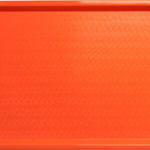 Carlisle FoodService Products CT121624 Cafe Standard Plastic Cafeteria/Fast Food Tray, NSF Certified, BPA Free, 16" Length x 12" Width, Orange (Pack of 24)