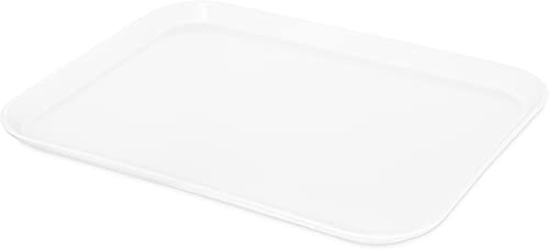 Carlisle FoodService Products 1814FG001 Fiberglass Glasteel Solid Rectangular Tray, 18" x 14", Bone White (Case of 12)