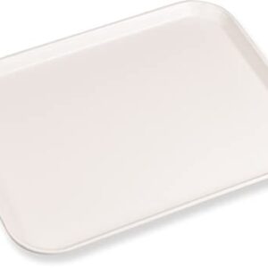 Carlisle FoodService Products 1814FG001 Fiberglass Glasteel Solid Rectangular Tray, 18" x 14", Bone White (Case of 12)