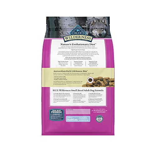 Blue Buffalo Wilderness High Protein, Natural Adult Small Breed Dry Dog Food, Chicken 4.5-lb