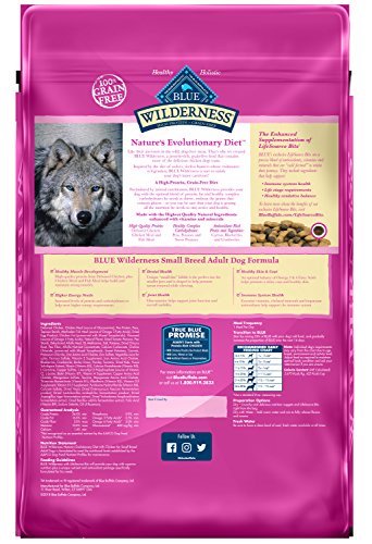 Blue Buffalo Wilderness High Protein, Natural Adult Small Breed Dry Dog Food, Chicken 4.5-lb