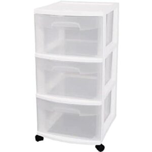 sterilite 28308002 3drawer cart, white