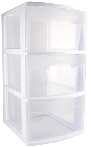 Sterilite 28308002 3Drawer Cart, White