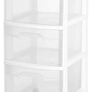 Sterilite 28308002 3Drawer Cart, White