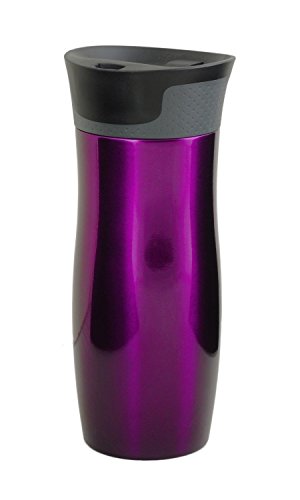 Contigo West Loop Autoseal Travel Mug, Stainless Steel Thermal Mug, Vacuum Flask, Leakproof, Coffee Mug with BPA Free Easy-Clean Lid, Raspberry, 470 ml