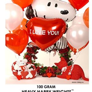 Happy Weight Heavy Happy Heart Balloon Weight, 100g, Red Heart, 10 Piece