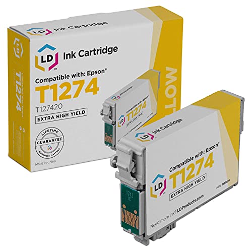 LD Compatible Ink Cartridge Replacement for Epson 127 T127420 Extra High Yield (Yellow)