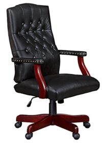 regency ivy league swivel chair, black