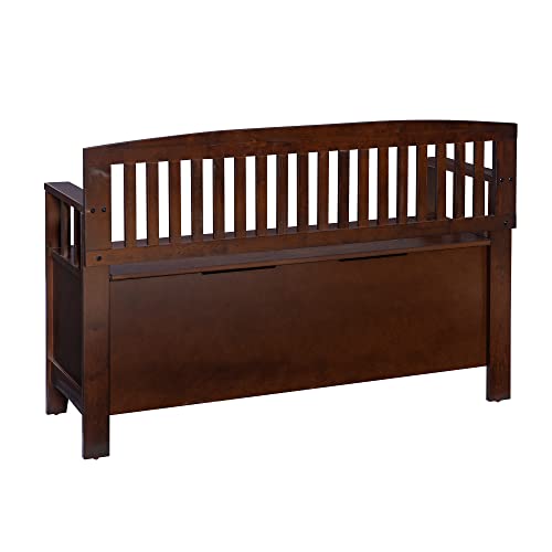 Linon Home Dcor Linon Home Decor Cynthia Storage Bench, 50"w x 17.25"d x 32"h, Walnut