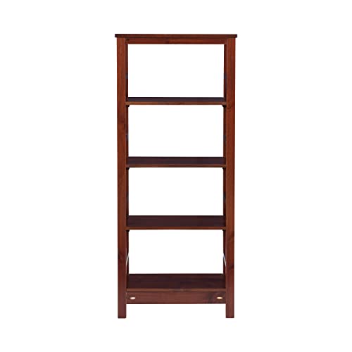 Linon Home Dcor Linon Titan, Antique Tobacco Bookcase, 24.57"w x 12.2"d x 54.45"h,