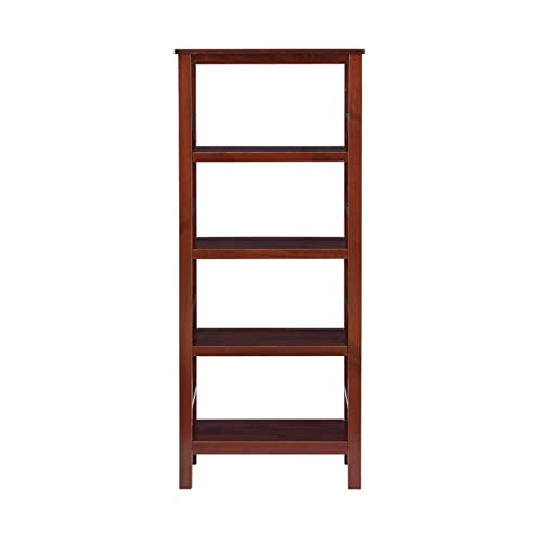 Linon Home Dcor Linon Titan, Antique Tobacco Bookcase, 24.57"w x 12.2"d x 54.45"h,