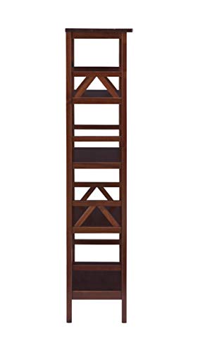 Linon Home Dcor Linon Titan, Antique Tobacco Bookcase, 24.57"w x 12.2"d x 54.45"h,