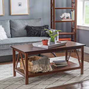 Linon Home Dcor Linon Home Decor Titian Coffee Table, 44.02"w x 21.97"d x 20"h, Antique Tobacco