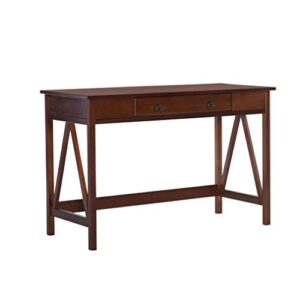 linon home dcor linon home decor antique tobacco titian, 45.98" x 20" x 30" desk,