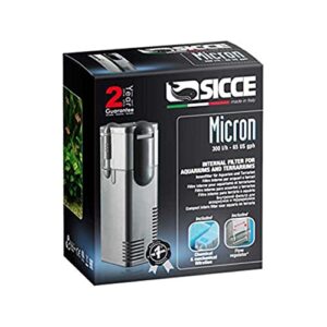 SICCE MICRON Internal Filter, 65GPH – Interchangeable Cartridge, Filter Media Included