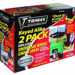 Trimax TCL265 Small Deluxe Keyed Alike Wheel Chock Lock, (Pack of 2)