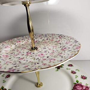 Royal Albert New Country Roses White Cake Stand Three-Tier