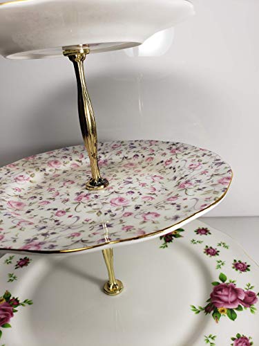 Royal Albert New Country Roses White Cake Stand Three-Tier