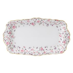 royal albert rose confetti sandwich tray , 11.6"