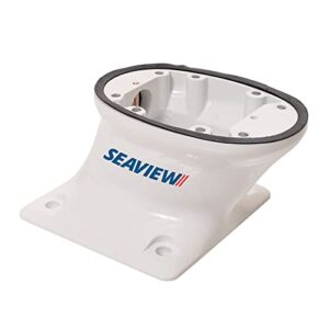 seaview forward rake 5" tall radar mount, white, pmf-57-m1