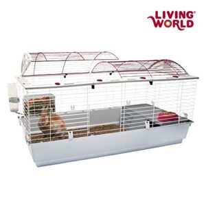 Living World Deluxe Habitat, Rabbit, Guinea Pig and Small Animal Cage, White, X-Large