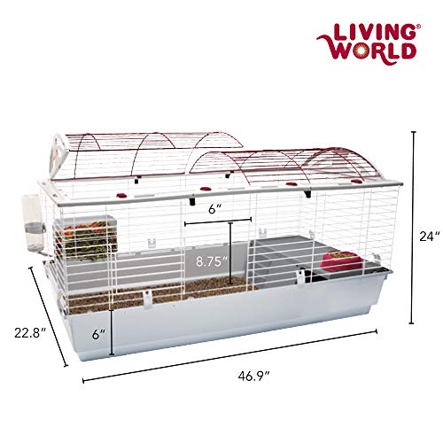 Living World Deluxe Habitat, Rabbit, Guinea Pig and Small Animal Cage, White, X-Large