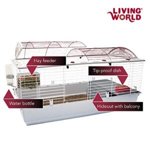 Living World Deluxe Habitat, Rabbit, Guinea Pig and Small Animal Cage, White, X-Large