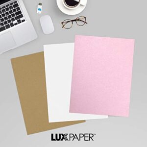 LUXPaper 8.5" x 11" Paper | Letter Size | Rose Quartz Metallic | 80lb. Text | 50 Qty